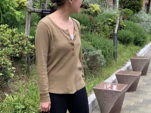 おこもりファッション【GUカットソーフレアパンツ】（BAILA News）