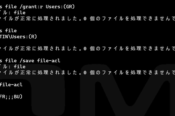 icacls.exeコマンドの設定項目とWindows内部のACL設定との関係（アスキー）