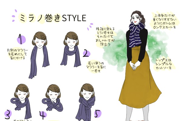 実は簡単…! 男が惚れる「マフラーの巻き方」簡単テクニック | デキるOLマナー＆コーデ術 ♯123（ananweb）